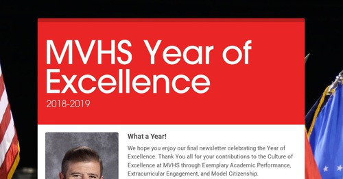 MVHS Year of Excellence | Smore Newsletters