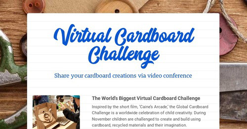 Virtual Cardboard Challenge | Smore Newsletters