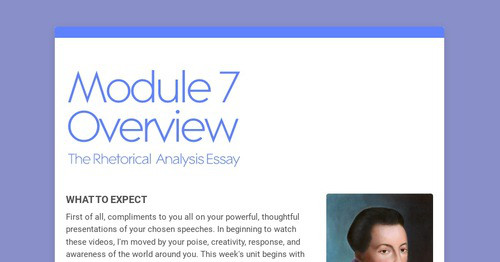 Module 7 Overview