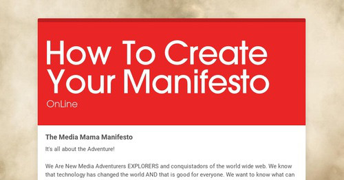 How To Create Your Manifesto | Smore Newsletters