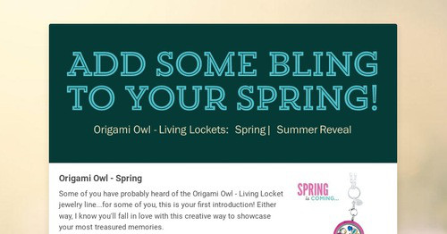 Add Some Bling to Your Spring! | Smore Newsletters