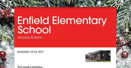 Enfield Elementary School | Smore Newsletters