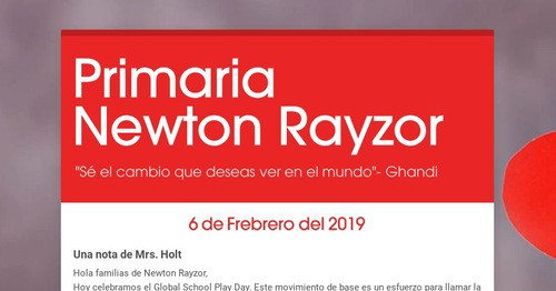 Primaria Newton Rayzor | Smore Newsletters