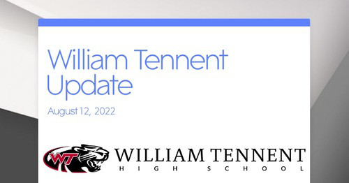 William Tennent Update | Smore Newsletters