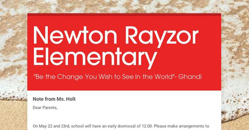 Newton Rayzor Elementary | Smore Newsletters