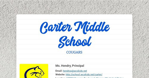 Carter Middle School | Smore Newsletters for Education