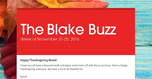 The Blake Buzz | Smore Newsletters