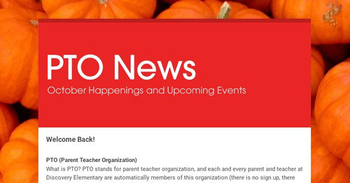 PTO News | Smore Newsletters for Education