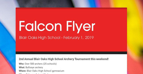 Falcon Flyer | Smore Newsletters