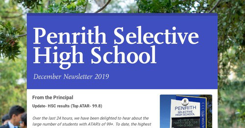 Penrith Selective High School | Smore Newsletters for Education
