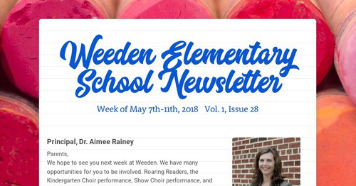 Weeden Elementary School Newsletter | Smore Newsletters