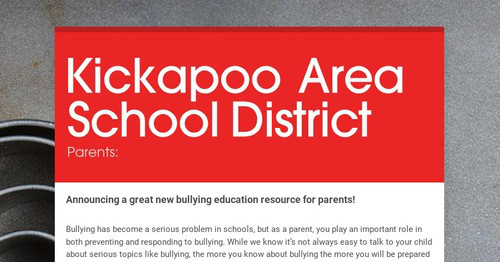 Kickapoo Area School District | Smore Newsletters