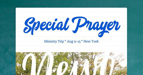 Special Prayer | Smore Newsletters for Business