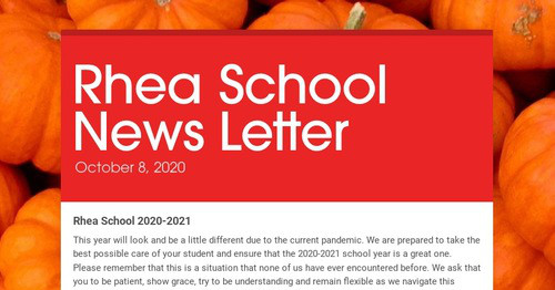 Rhea School News Letter | Smore Newsletters for Education