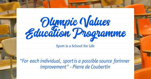 Olympic Values Education Programme | Smore Newsletters