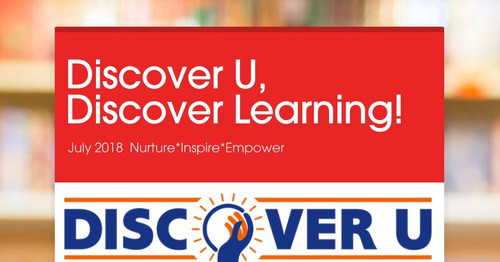Discover U, Discover Learning! | Smore Newsletters