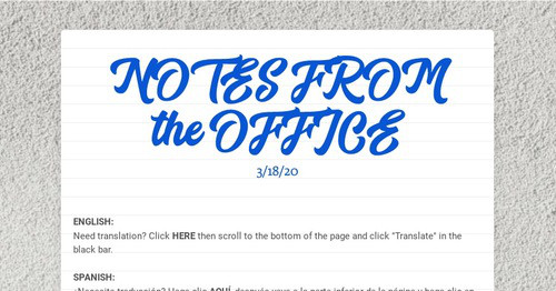 NOTES FROM the OFFICE | Smore Newsletters for Business