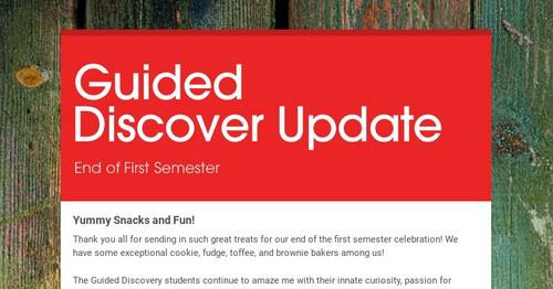 Guided Discover Update | Smore Newsletters for Education