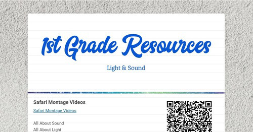 1st Grade Resources | Smore Newsletters