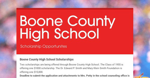 Boone County High School | Smore Newsletters for Education