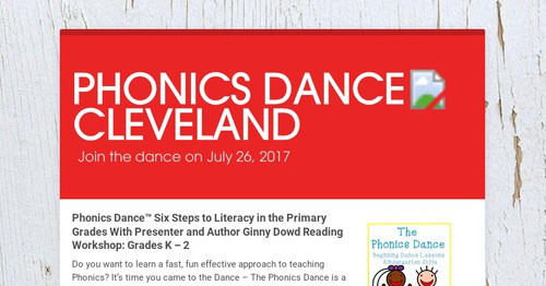 PHONICS DANCE™ CLEVELAND | Smore Newsletters