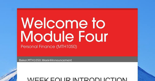 Welcome to Module Four | Smore Newsletters