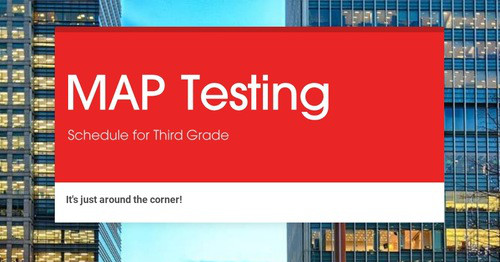 MAP Testing | Smore Newsletters