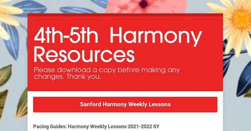 4th-5th Harmony Resources | Smore Newsletters