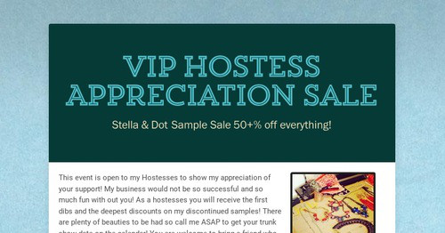 VIP Hostess Appreciation Sale | Smore Newsletters