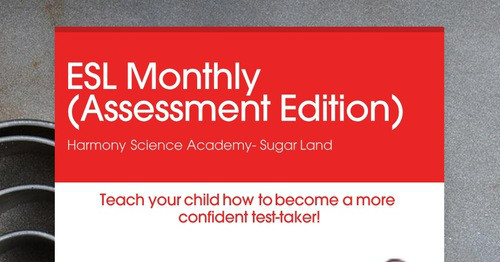 ESL Monthly (Assessment Edition) | Smore Newsletters