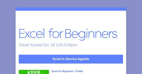 Excel for Beginners | Smore Newsletters