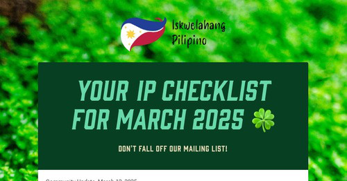Your IP Checklist for March 2025 🍀