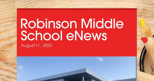 Robinson Middle School eNews | Smore Newsletters