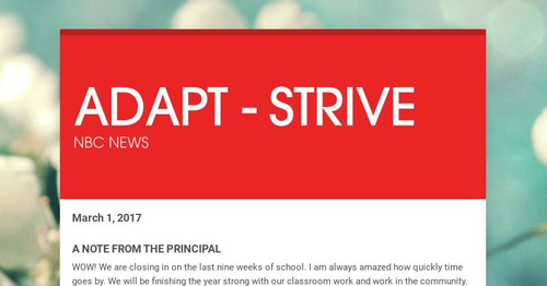 ADAPT - STRIVE | Smore Newsletters