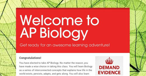 Welcome to AP Biology | Smore Newsletters