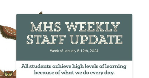 MHS WEEKLY STAFF UPDATE | Smore Newsletters