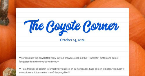 The Coyote Corner | Smore Newsletters