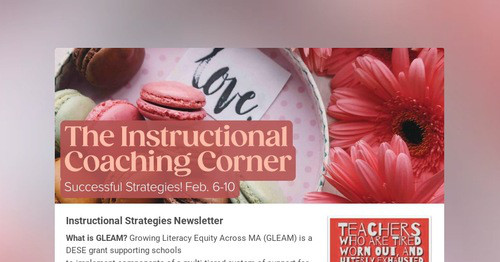 The Instructional Coaching Corner | Smore Newsletters for Education
