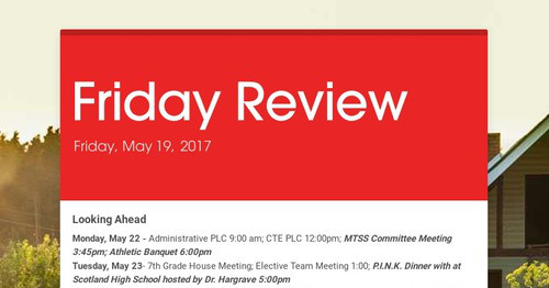 Friday Review | Smore Newsletters