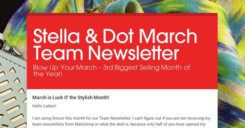 Stella & Dot March Team Newsletter | Smore Newsletters