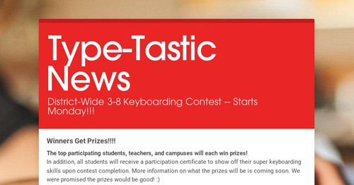 Type-Tastic News | Smore Newsletters