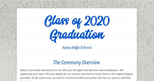 Class of 2020 Graduation | Smore Newsletters for Business