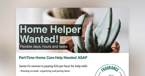 Home Helper Wanted!