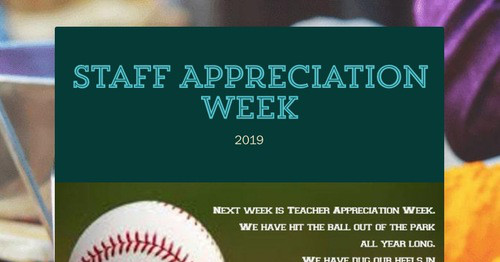 Staff Appreciation Week | Smore Newsletters for Education