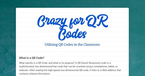 Crazy for QR Codes | Smore Newsletters