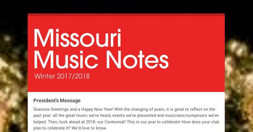 Missouri Music Notes | Smore Newsletters