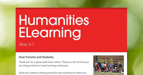 Humanities ELearning | Smore Newsletters for Education