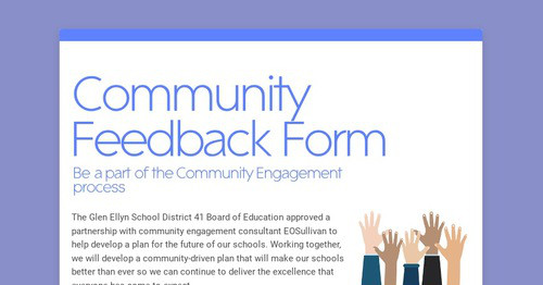 Community Feedback Form | Smore Newsletters