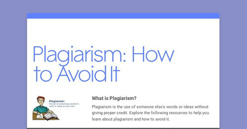 Plagiarism: How to Avoid It | Smore Newsletters for Education