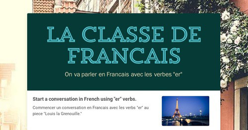 La Classe de Francais | Smore Newsletters